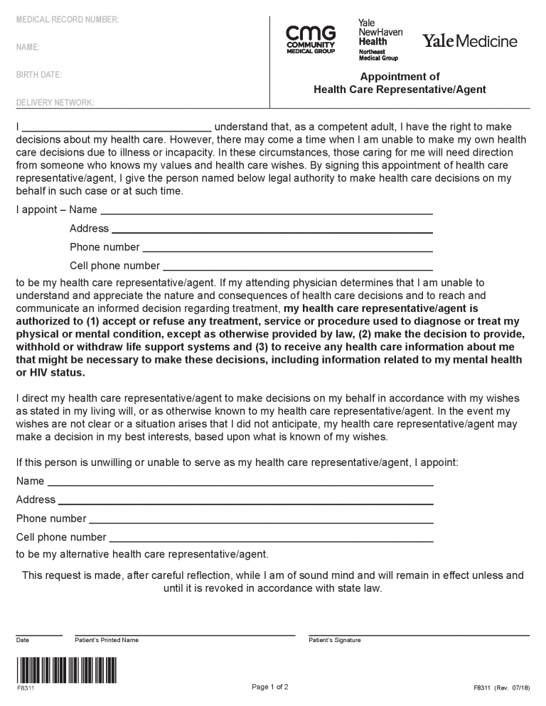 Free Connecticut Advance Directive Form (Medical POA + Living Will) | PDF