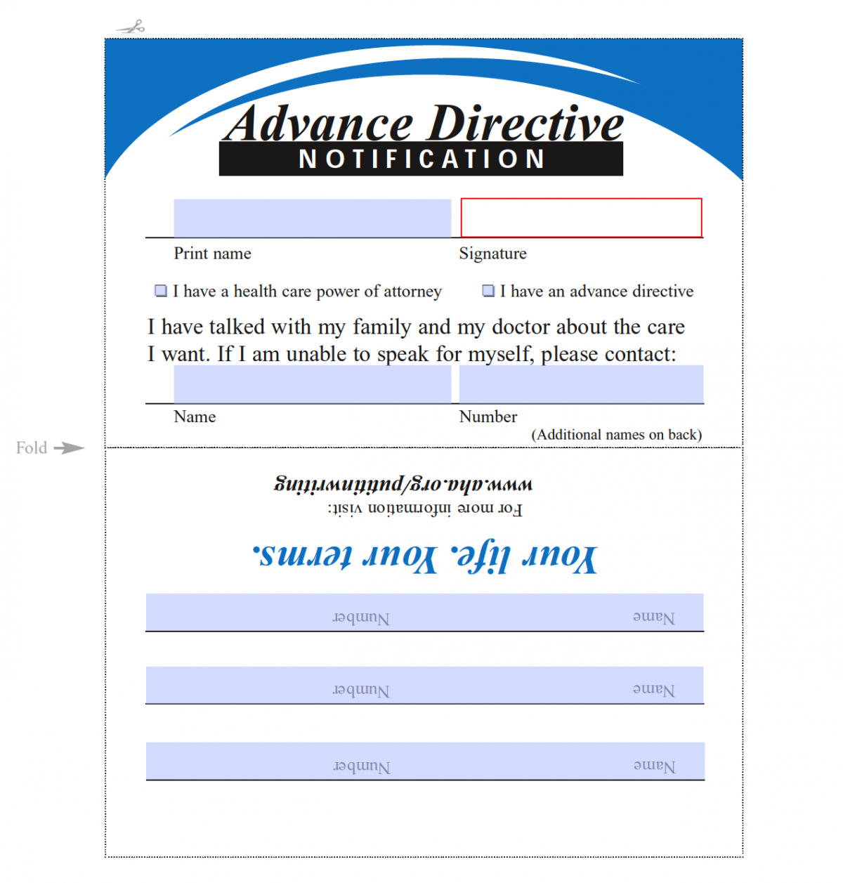 Free Advance Directive Forms (50-States) | PDF | WORD