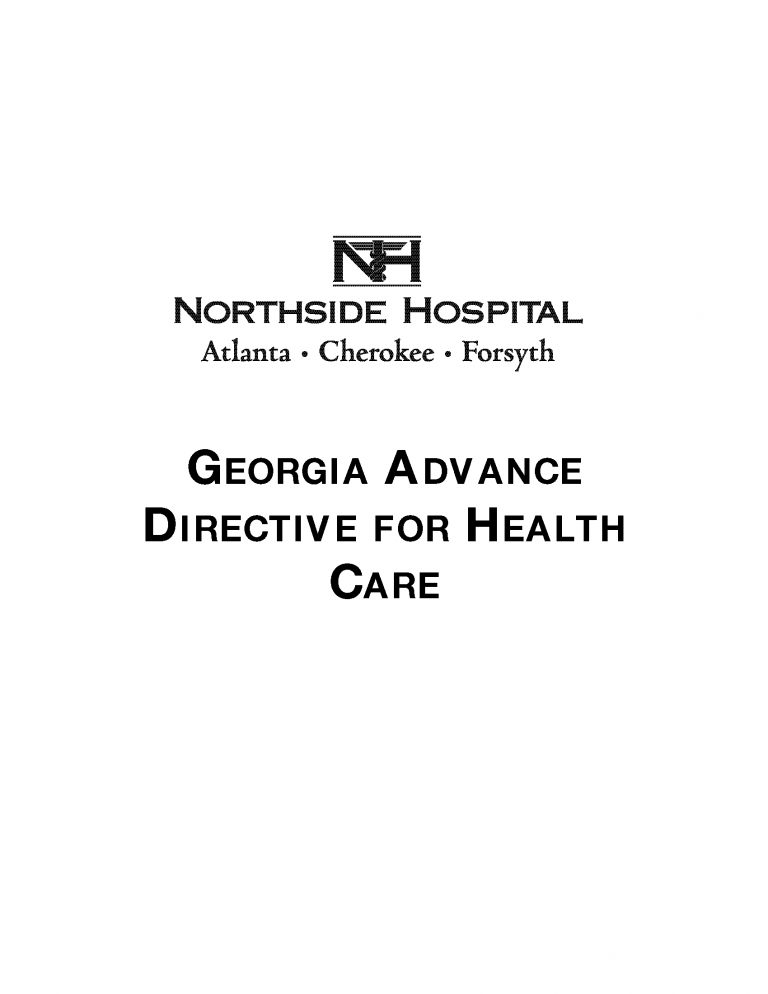 Free Georgia Advance Directive Form (Medical POA + Living Will) | PDF