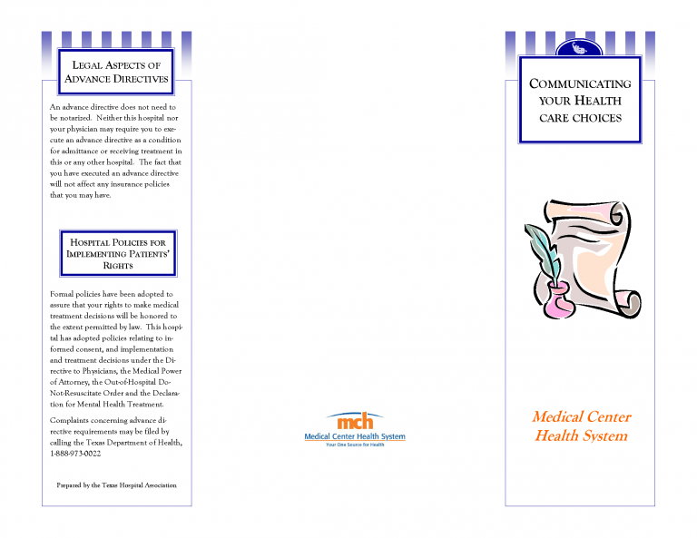 Free Texas Advance Directive Form (Medical POA + Living Will) | PDF