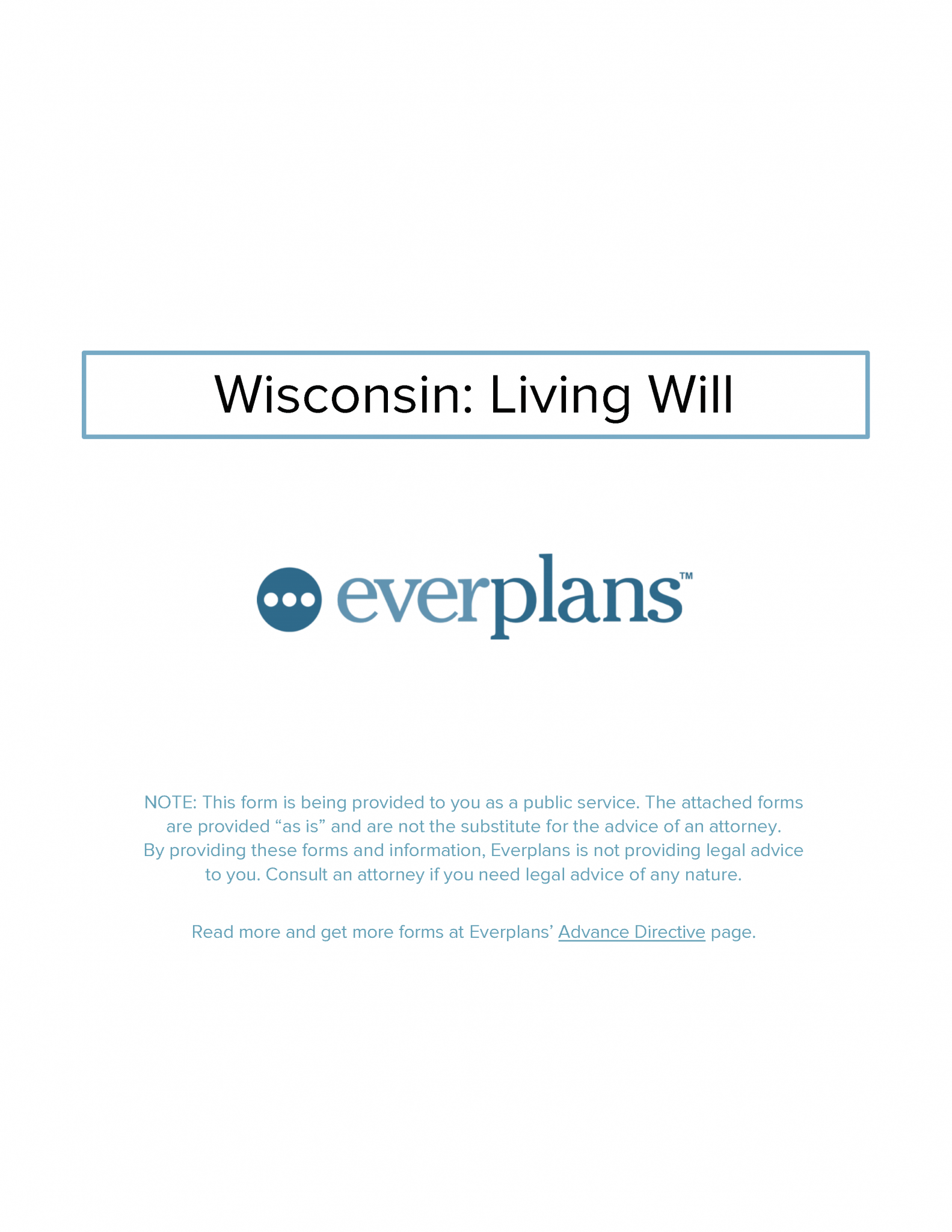 Free Wisconsin Advance Directive Form (Medical POA + Living Will) | PDF