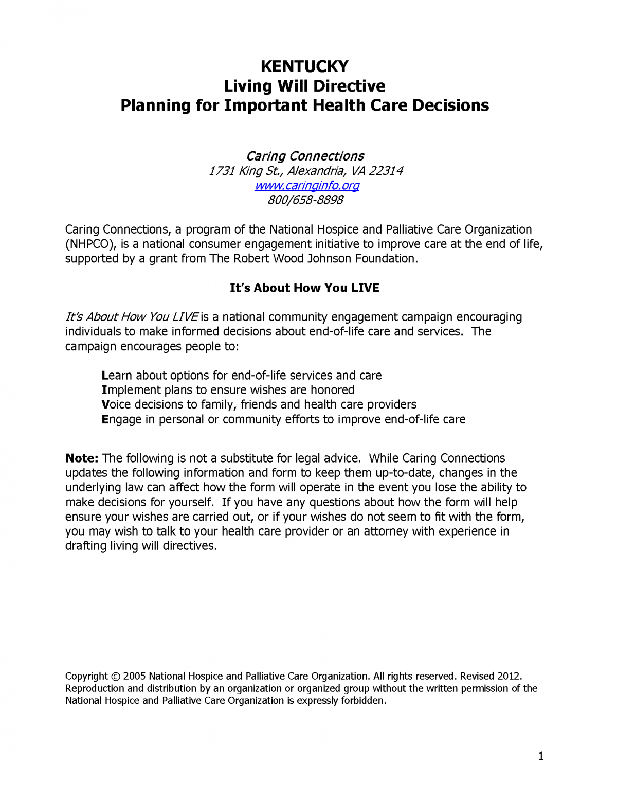 Free Kentucky Advance Directive Form (Medical POA + Living Will) | PDF