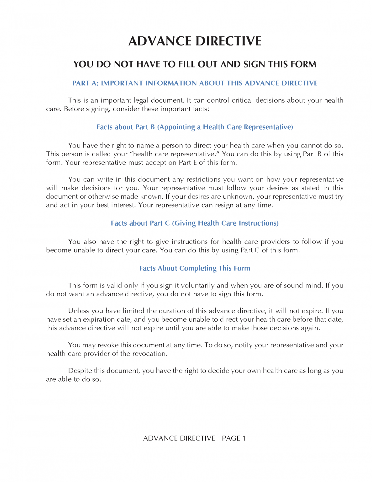 Free Oregon Advance Directive Form (Medical POA + Living Will) | PDF